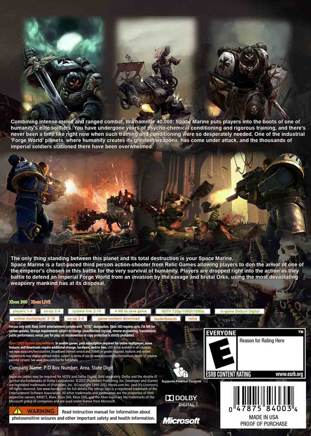 Warhammer 40 000: Space Marine (Xbox 360) | www.HernyObchod.sk